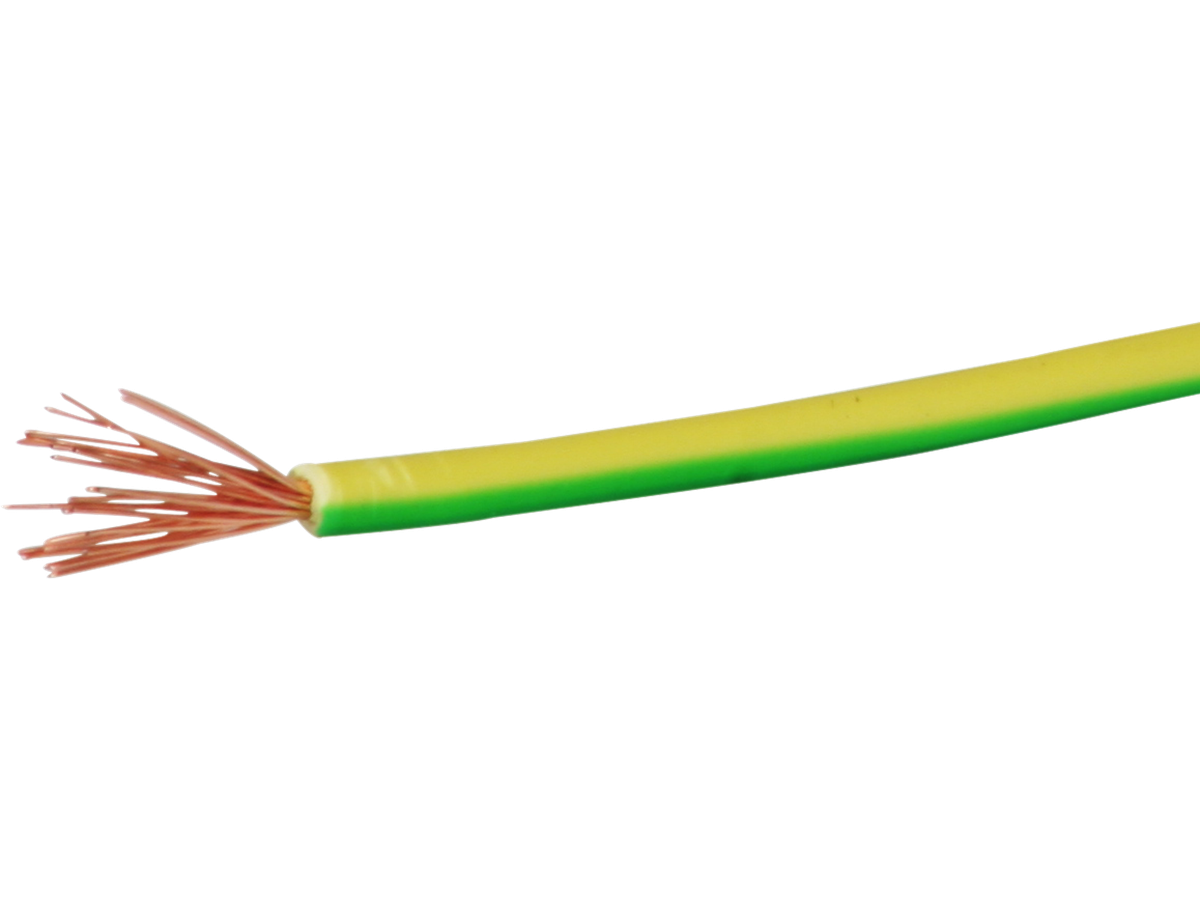 Toron T sans halogène 1.5mm² vert-jaune Eca, Bobine à 100m - Otto ...