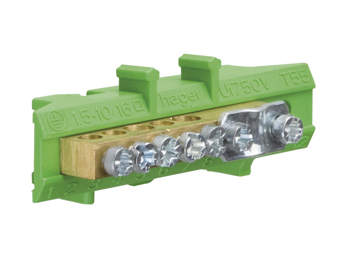 Schutzleiter-Klemmensteg Hager 1×25/2×16/3×10mm² - Otto Fischer AG
